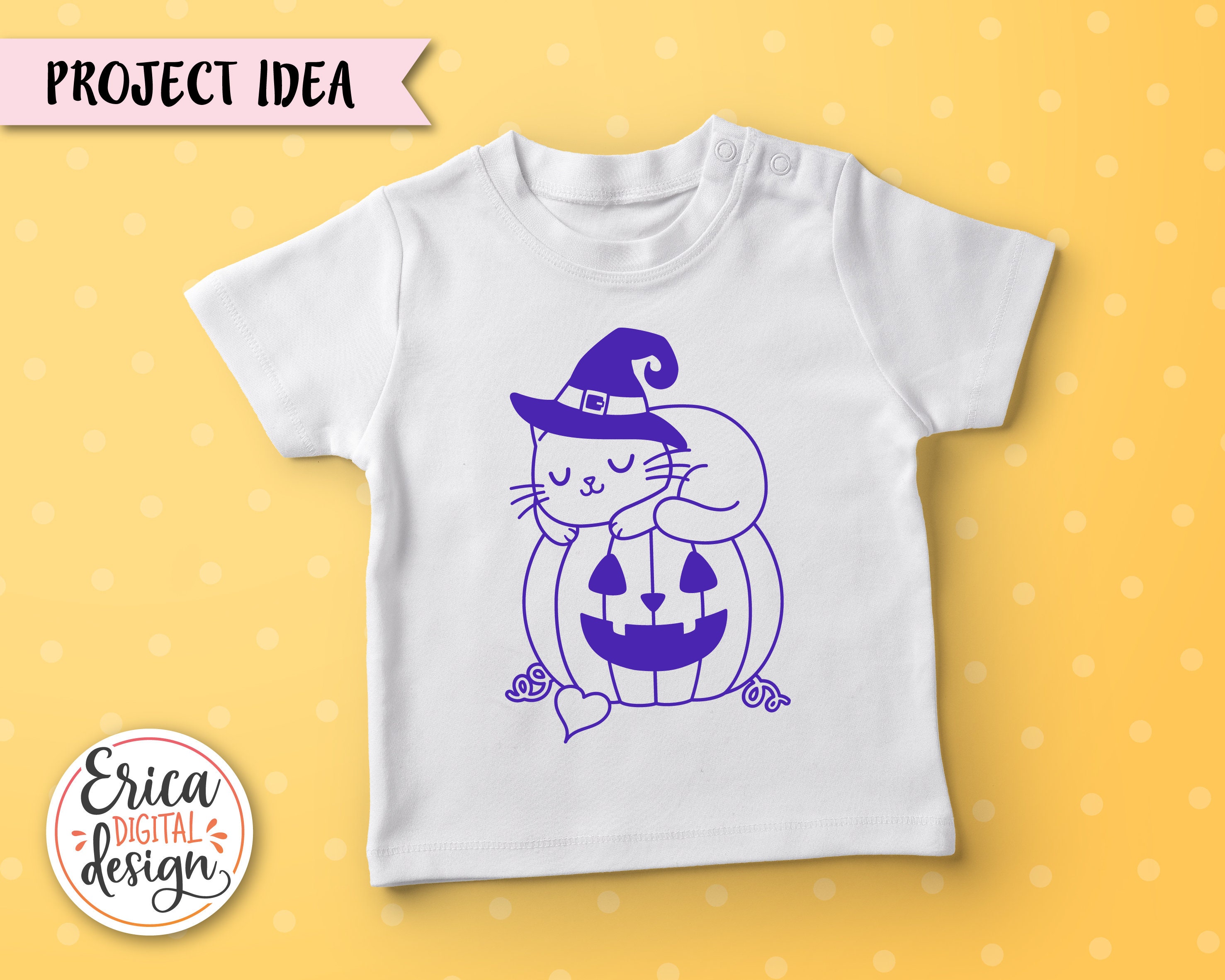 Halloween Cat Svg Cut File Cat Sleeping on a Pumpkin Cute Black Cat ...