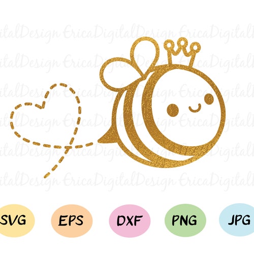 Bee SVG Cut File Cute Bumble Bee Kawaii Honeybee Spring Animal | Etsy