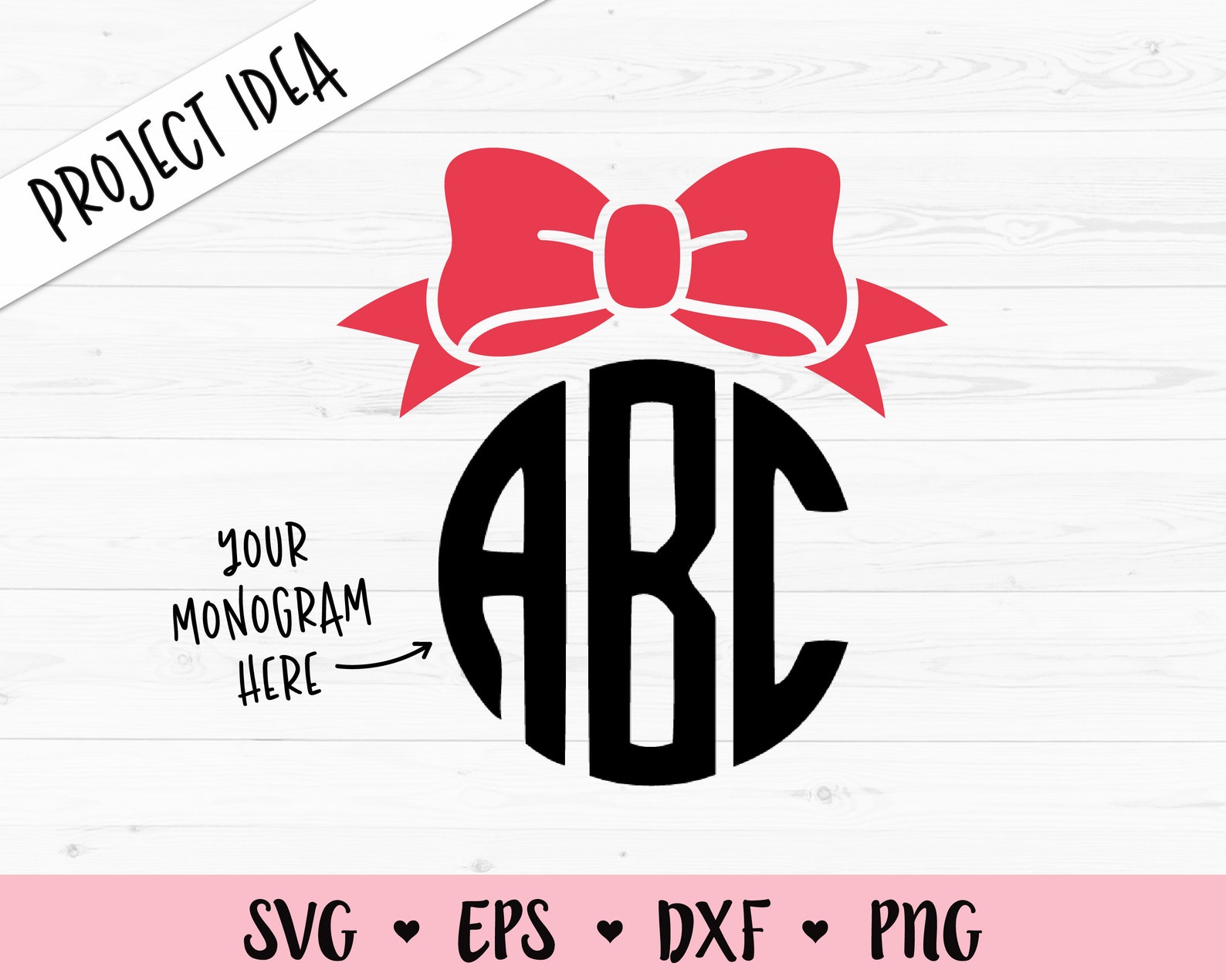 Bow SVG Bundle Cute Bow Tie Cut File Baby Girl Bows Vector Bow Monogram ...