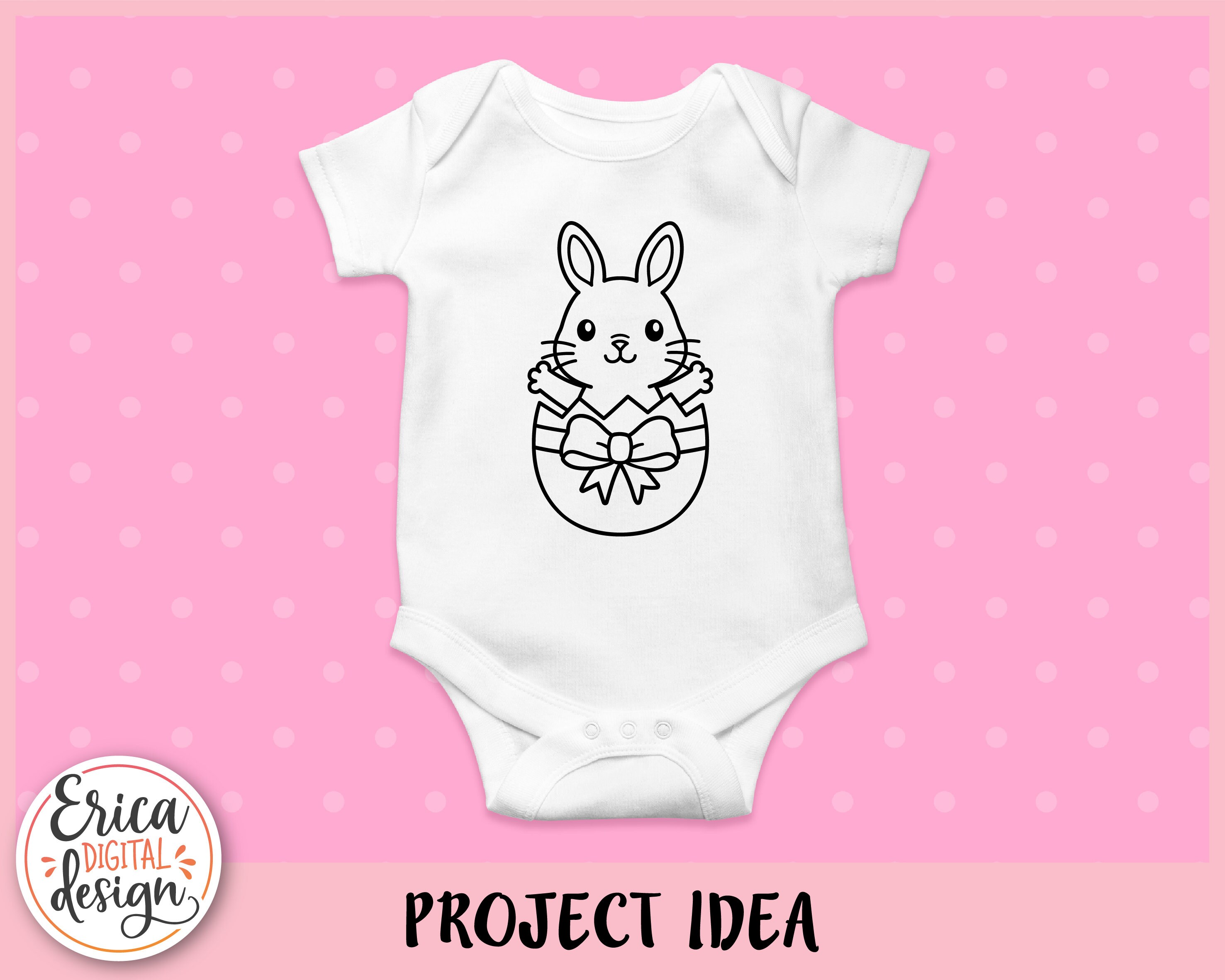 Easter Bunny SVG Bundle Cute Rabbit Easter Eggs Outline Cut - Etsy