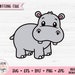 Hippo SVG Cute Funny Hippopotamus Layered Cut File for Cricut ...