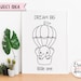 Baby Elephant Outline SVG Elephant Hot Air Balloon Cut File Baby Shower ...
