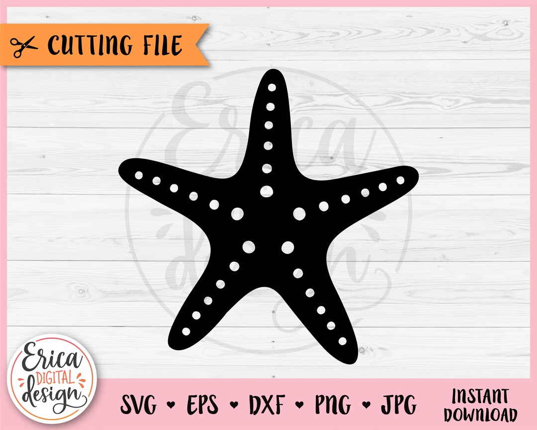Starfish SVG Cut File for Cricut Silhouette Sea Animal - Etsy