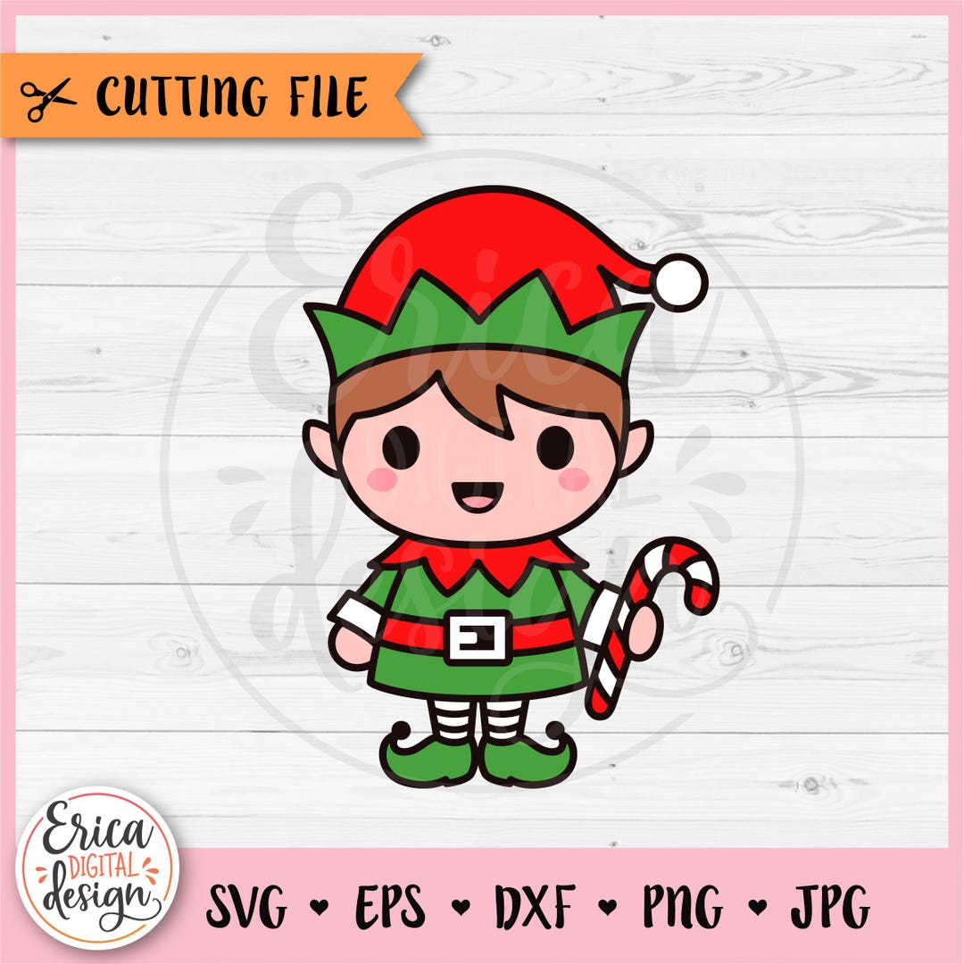Cute Elf SVG Christmas Layered Cut File Cricut Silhouette Funny ...