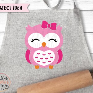 Cute Owl Girl SVG Baby Owl Bow Cut File Sweet Little Owl Baby Shower ...