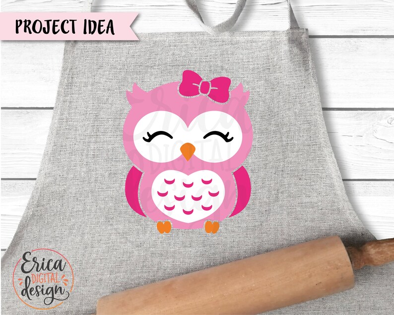 Cute Owl Girl SVG Baby Owl Bow Cut File Sweet Little Owl Baby | Etsy