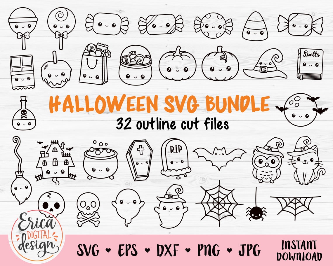 Halloween Bundle SVG Cut Files Cricut Silhouette Trick or - Etsy
