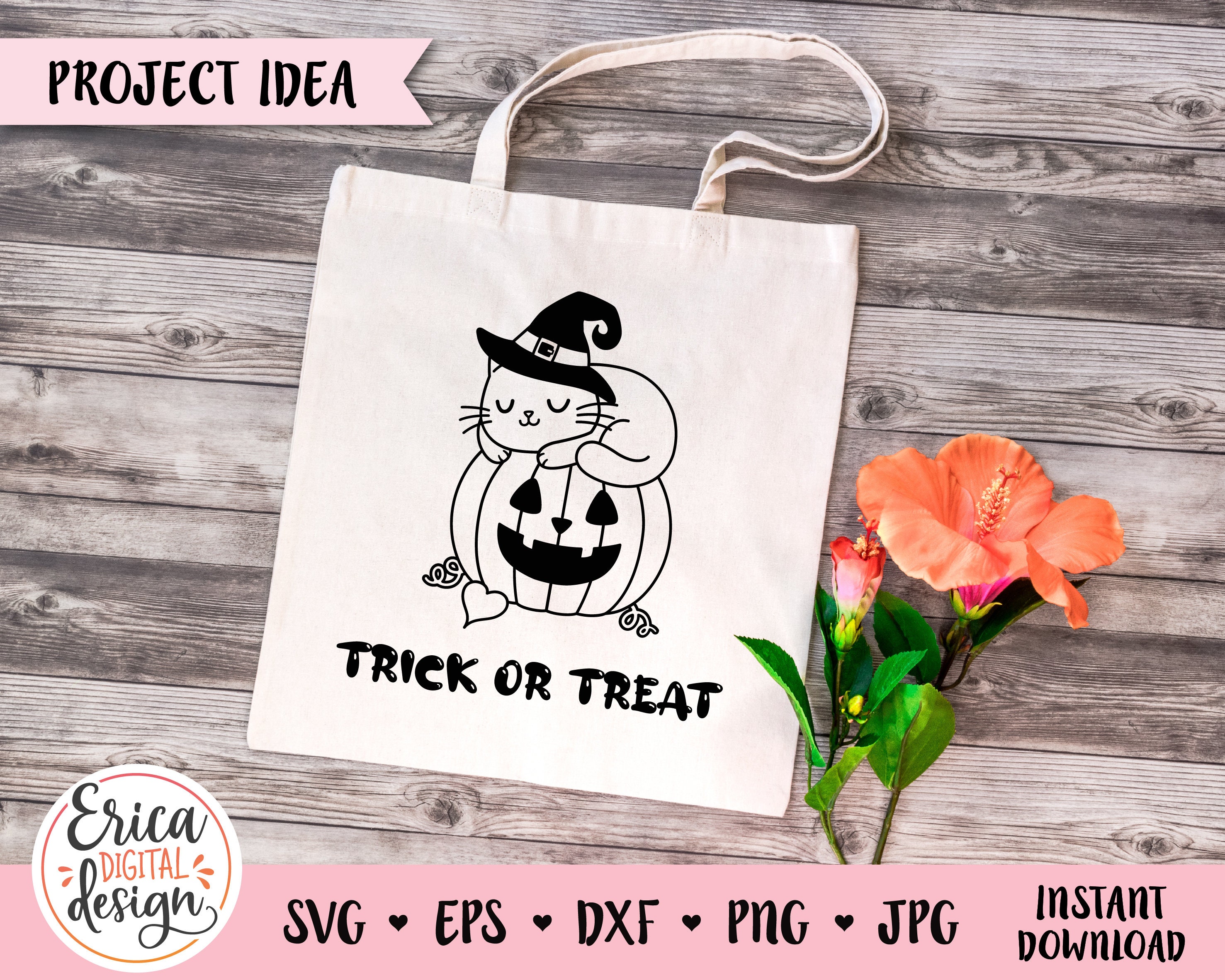 Halloween Cat Svg Cut File Cat Sleeping on a Pumpkin Cute Black Cat ...