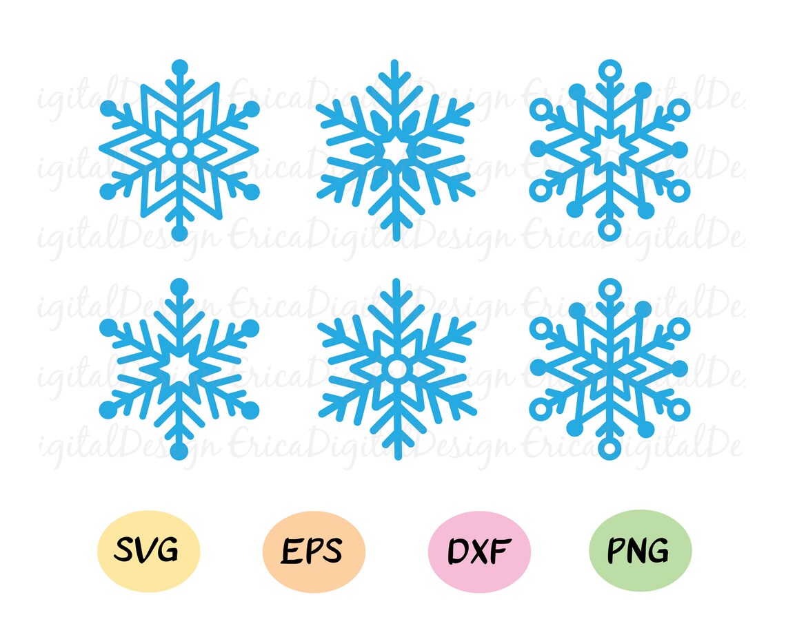 Snowflake SVG Cut File Christmas Snowflakes Vector Winter Snow Flakes ...