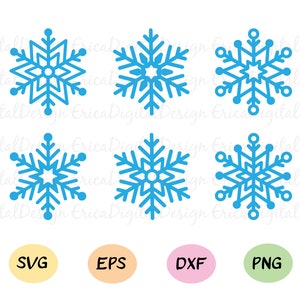 Snowflake SVG Cut File Christmas Snowflakes Vector Winter Snow Flakes ...