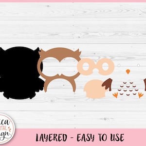 Cute Owl Layered SVG Cut File for Cricut Silhouette Baby Owl Clipart ...