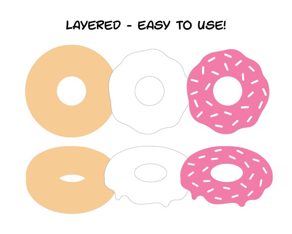 Donut Cupcake Toppers Doughnut SVG cut file cricut silhouette cameo ...