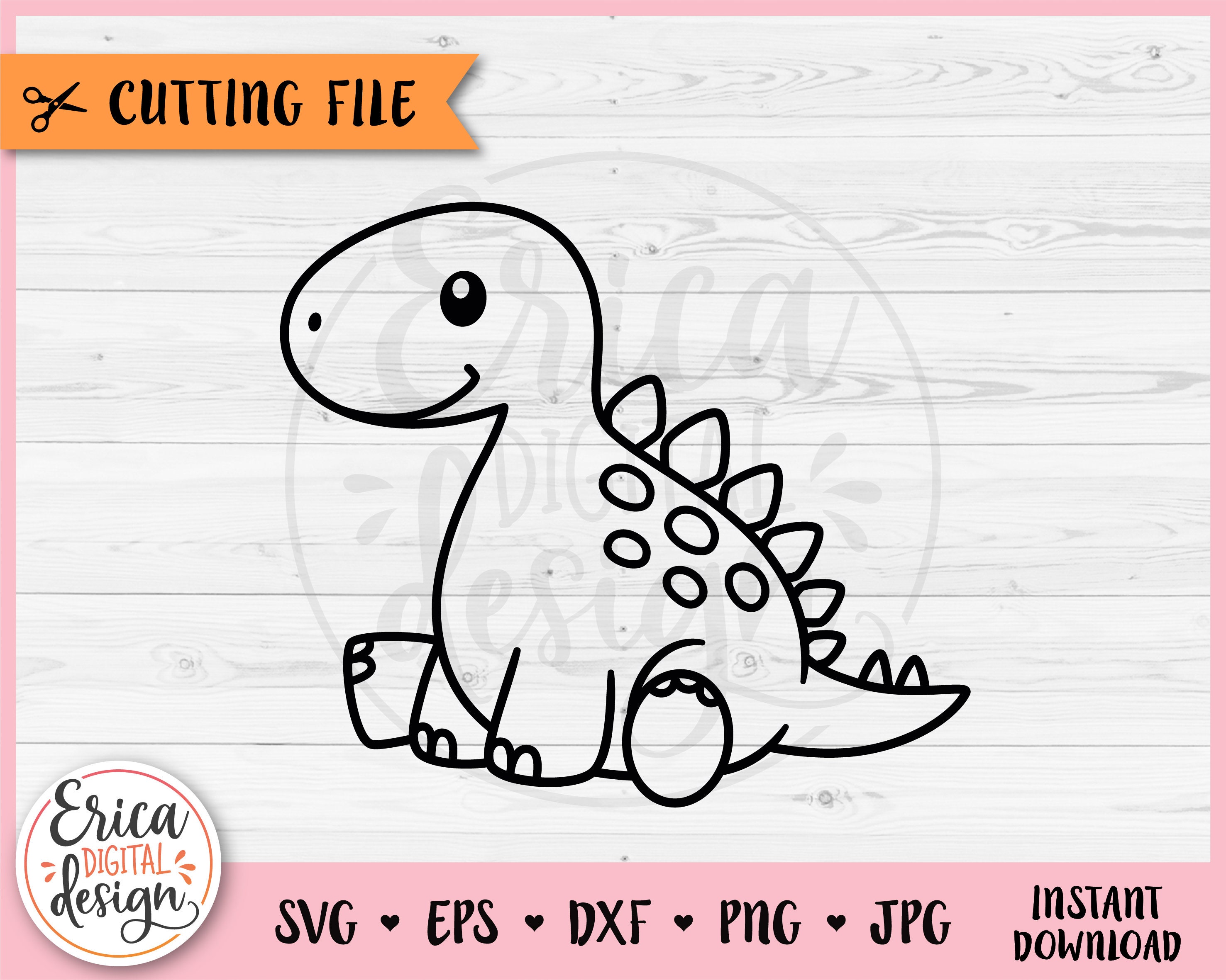 Baby Dinosaur Outline