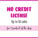 SALE No Credit License Commercial Use Clipart, for Small Business, 1 ...