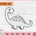 Baby Dinosaur Outline SVG Cut File Cricut Silhouette Cute Triceratops ...