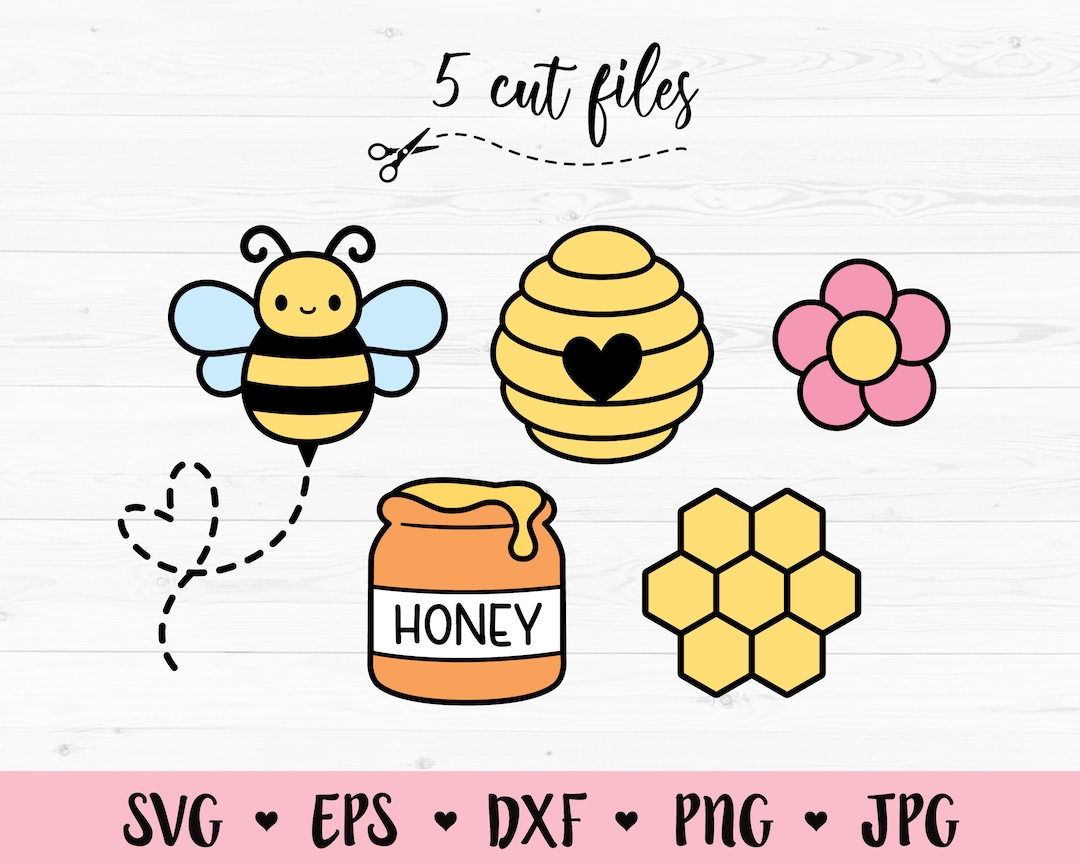 Bee Layered SVG Bundle Honeycomb Beehive Honey Flower Cutting File ...