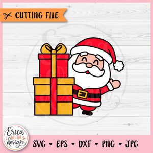 Cute Santa SVG Christmas Layered Cut File for Cricut Silhouette Funny ...