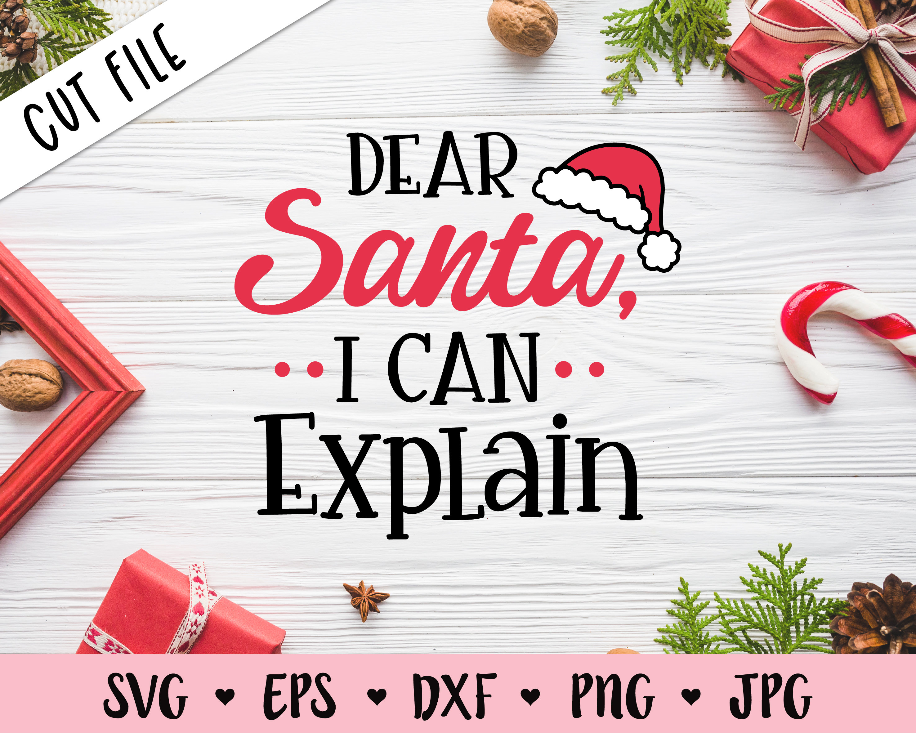 Dear Santa I Can Explain SVG Christmas Cut File Funny Boy | Etsy