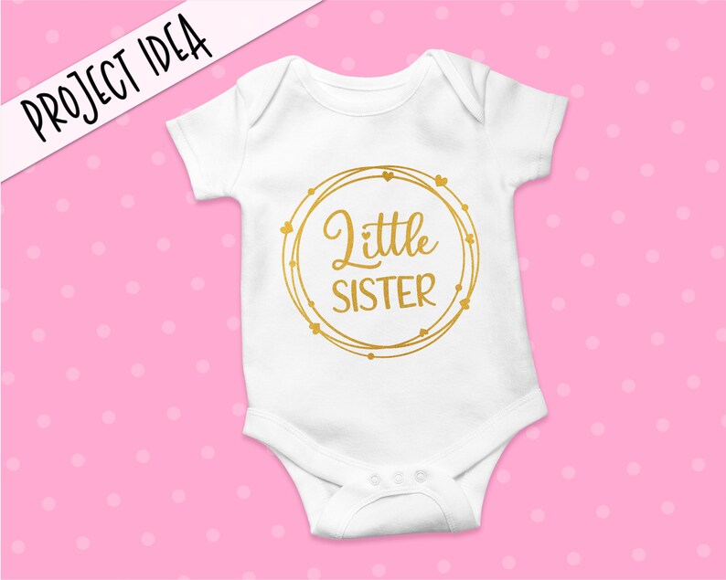 Little Sister SVG Baby Girl Cut File Lil Sis Shirt Cute - Etsy