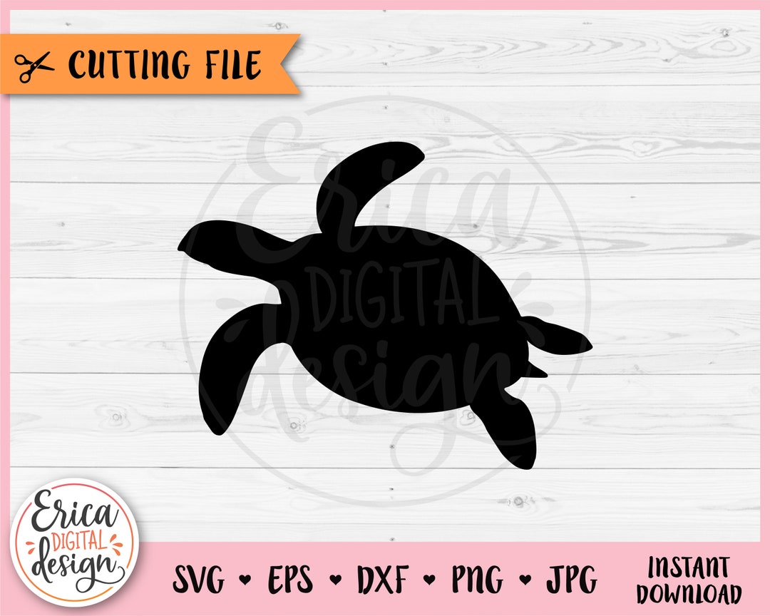 Sea Turtle SVG Cut File for Cricut Silhouette Sea Animal Creature ...