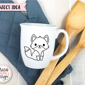 Baby Fox Outline SVG Cut File Cute Fox Baby Shower Boy Girl Shirt ...