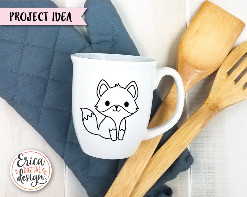 Baby Fox Outline SVG Cut File Cute Fox Baby Shower Boy Girl - Etsy