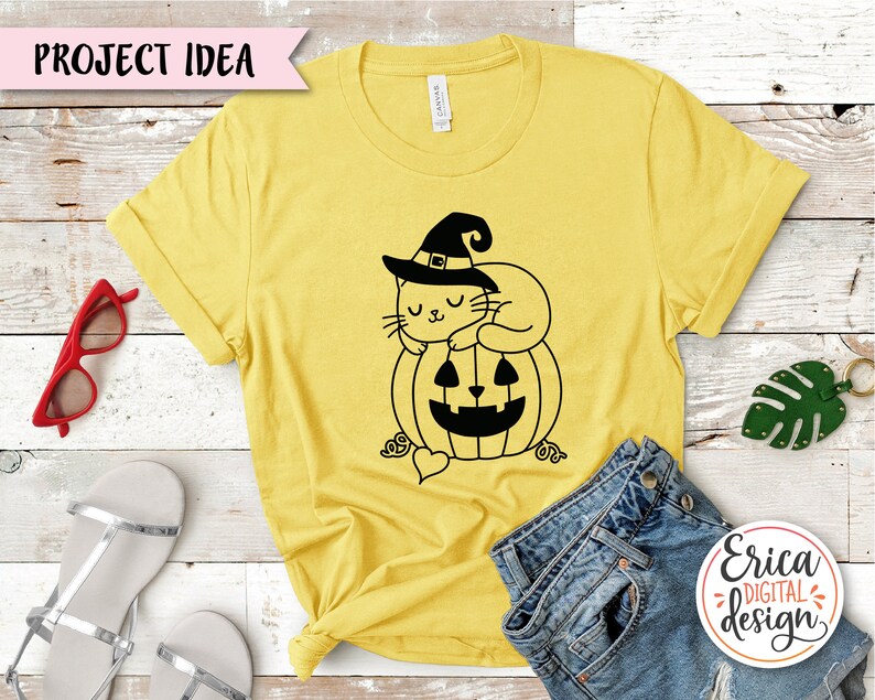 Halloween Cat Svg Cut File Cat Sleeping on a Pumpkin Cute Black Cat ...