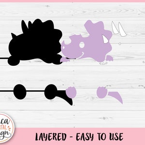 Split Dinosaur SVG Baby Dinosaur Name Frame Cut File Cricut Silhouette ...