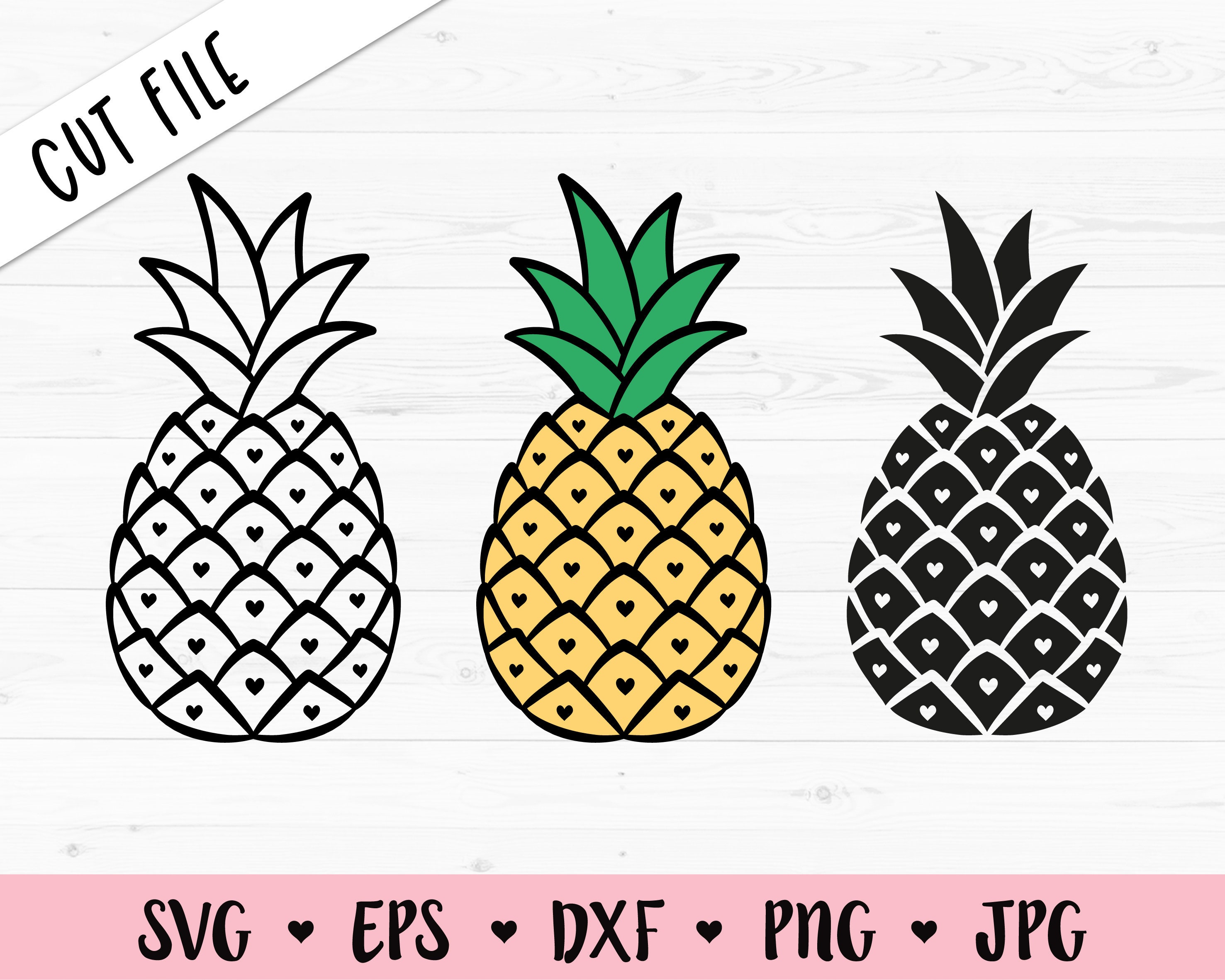 Pineapple SVG Pineapple Bundle cut file Beach Tropical Fruit | Etsy
