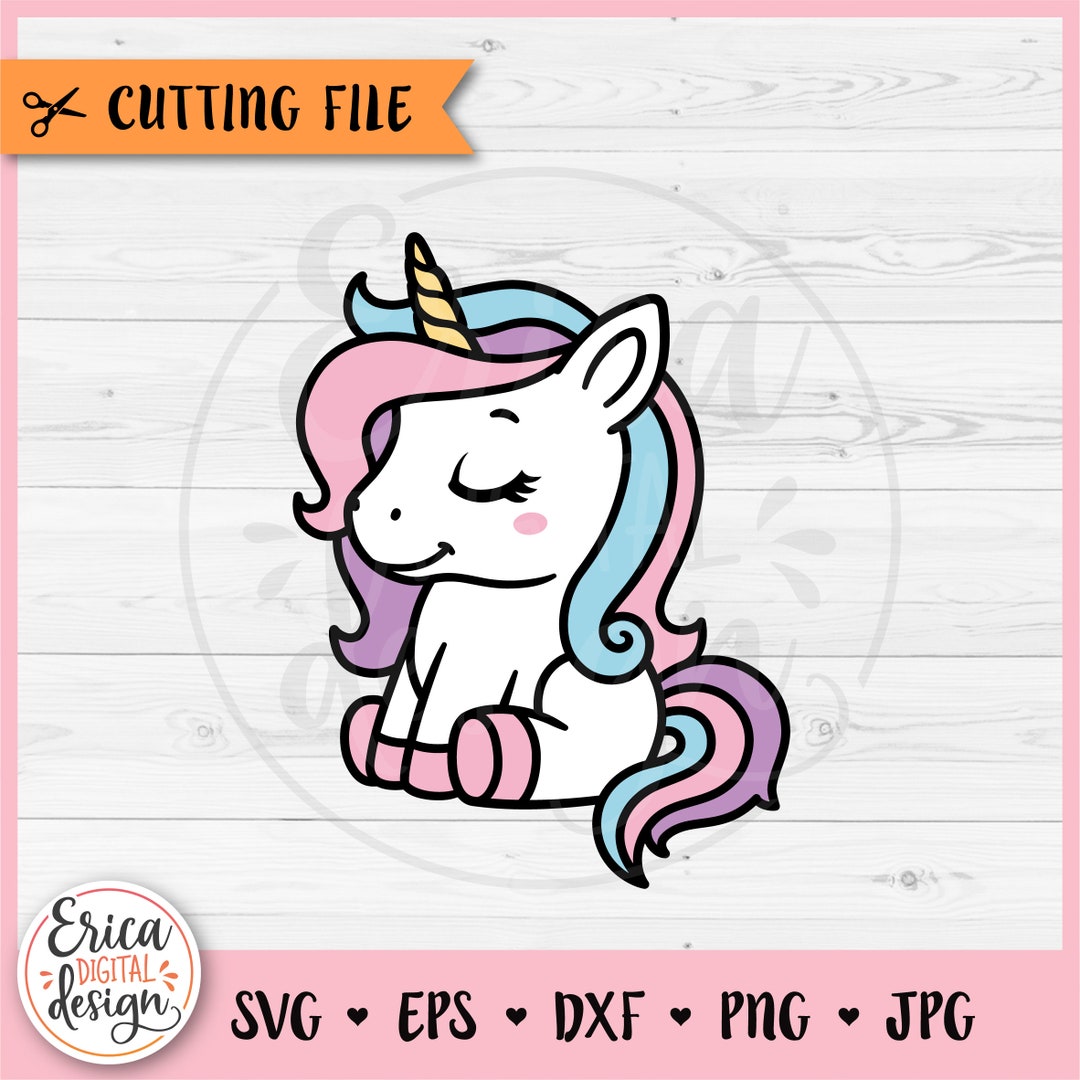 Unicorn Layered SVG Cute Baby Unicorn Cut File Cricut Silhouette Kawaii ...