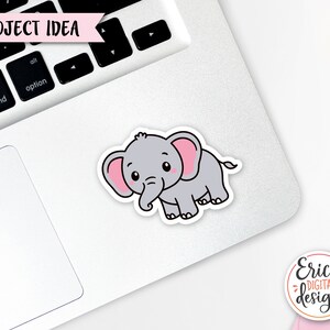 Baby Elephant Layered SVG Cut File Cricut Silhouette Cute Elephant Baby ...