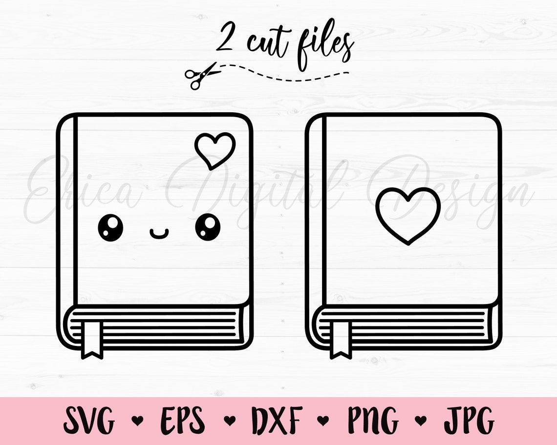 Book SVG Cute Book Cut File Cute Books Cutting File Reading | Etsy