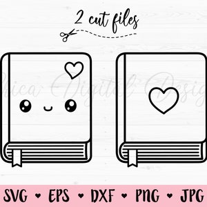 Book SVG Cute Book Cut File Cute Books Cutting File Reading - Etsy