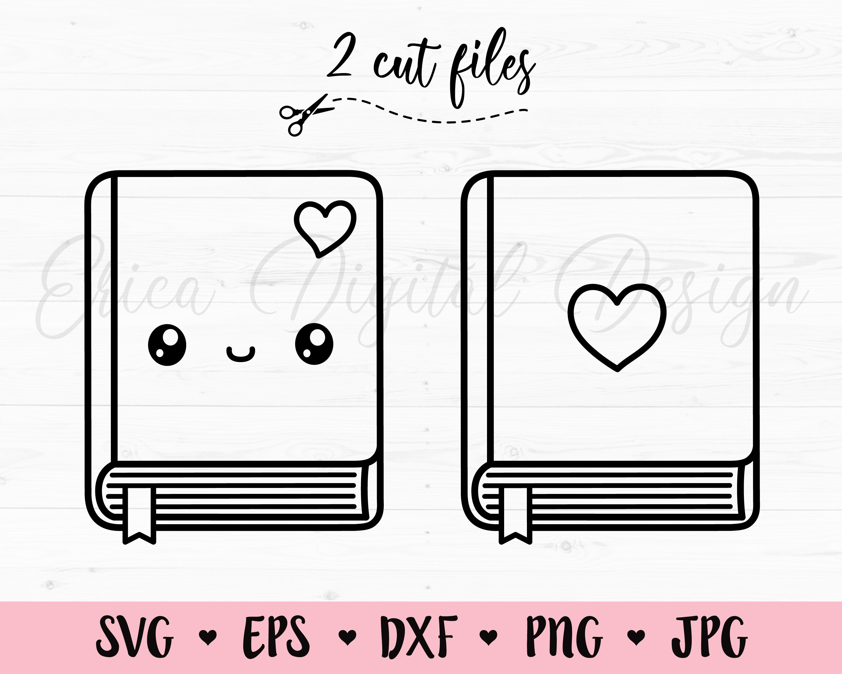 Book SVG Cute book cut file Cute books cutting file Reading | Etsy