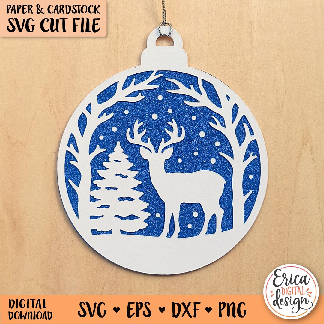 Christmas Reindeer Gift Tag SVG Cute Deer Cut File Cricut Silhouette ...