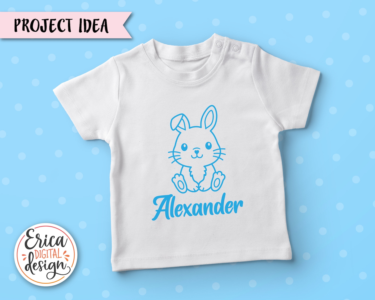 Bunny SVG Cute Sitting Rabbit Outline Cut File for Cricut Silhouette ...
