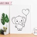 Baby Elephant Outline SVG Cute Elephant With Balloon Cut File Baby ...