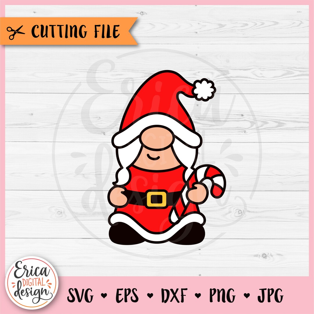 Mrs Claus SVG Christmas Gnome Layered Cut File Cricut Silhouette Funny ...