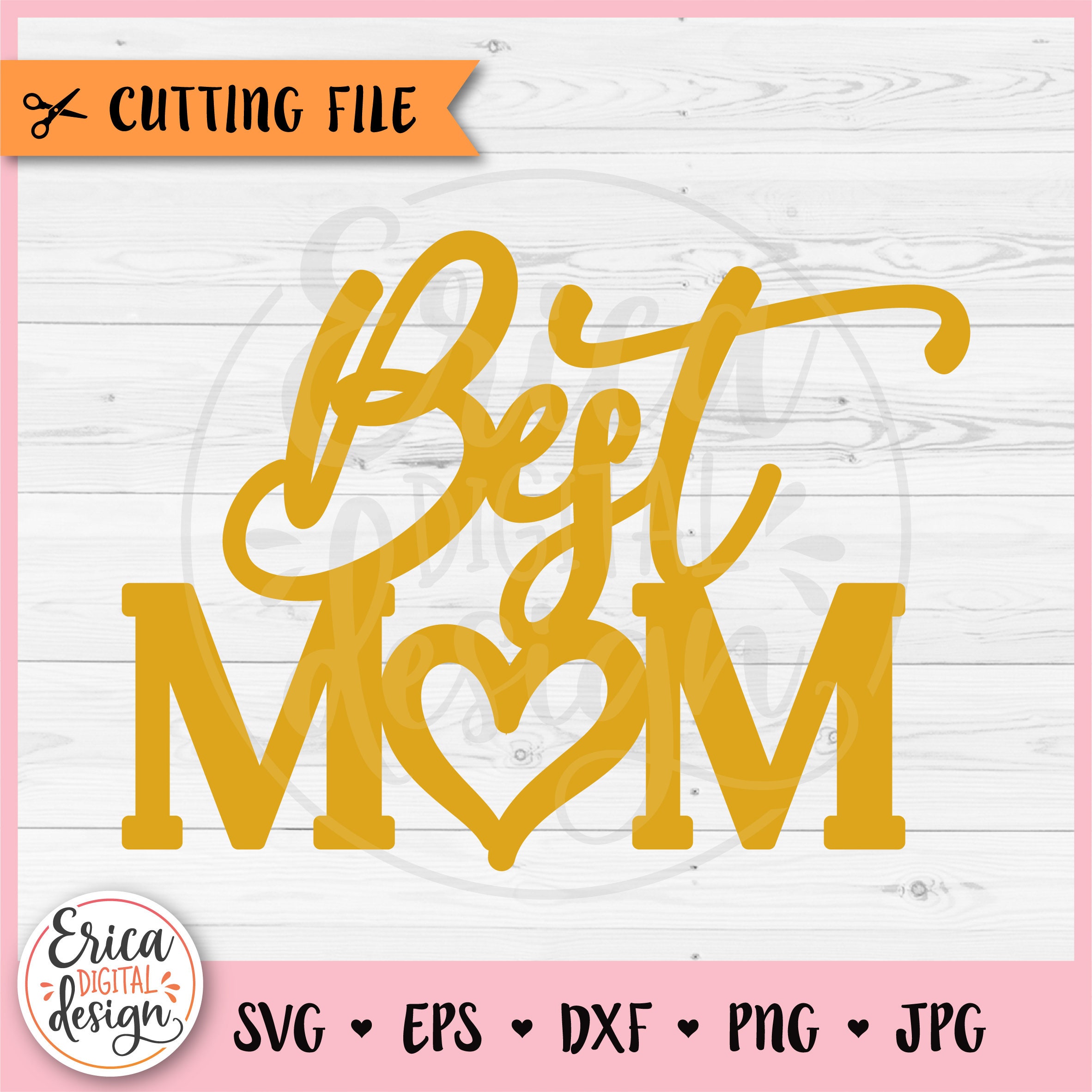 Best Mom Cake Topper SVG Cut File Cricut Silhouette Happy Mother's Day ...
