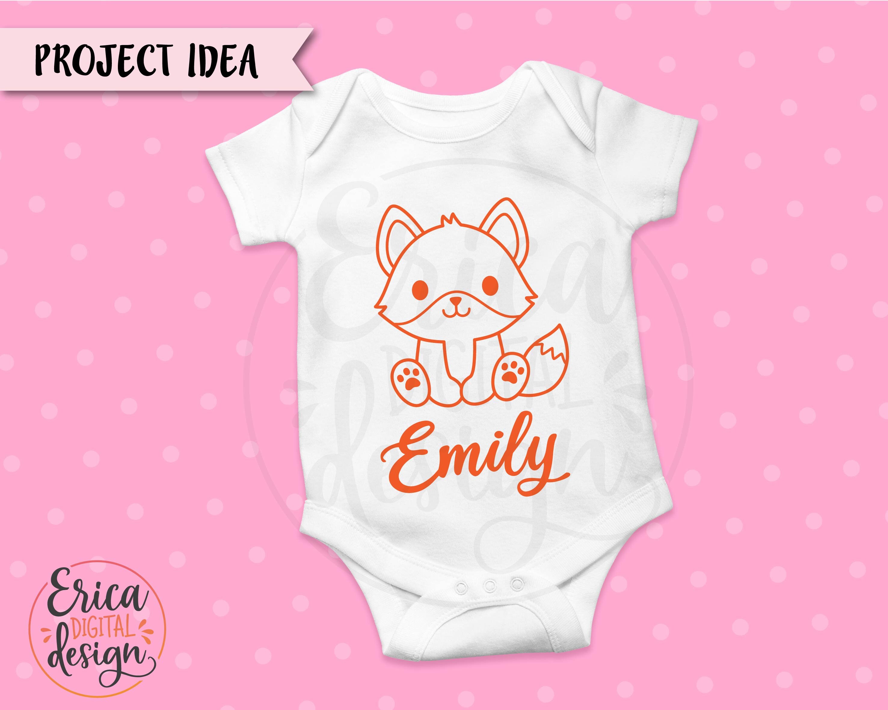 Fox Outline SVG Cute Fox Cut File Baby Shower Boy Girl Shirt - Etsy ...