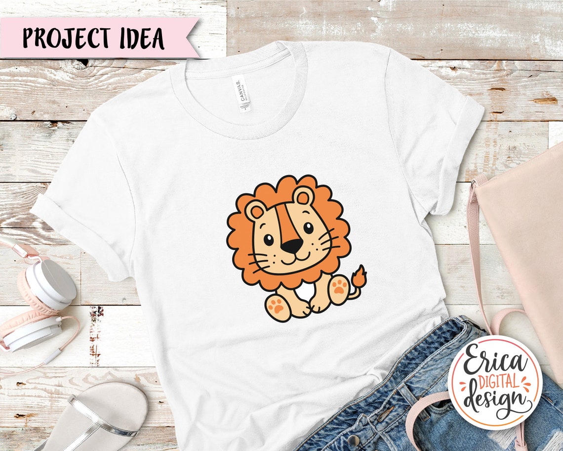 Lion SVG Cute Sitting Lion Layered Cut File Cricut Silhouette - Etsy