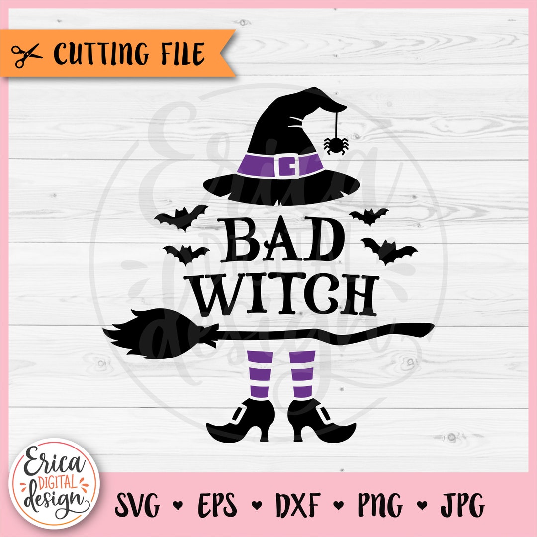 Bad Witch Layered SVG Cut File for Cricut Silhouette Halloween Witch ...