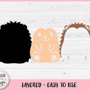 Cute Hedgehog Layered SVG Cut File for Cricut Silhouette Baby Forest ...