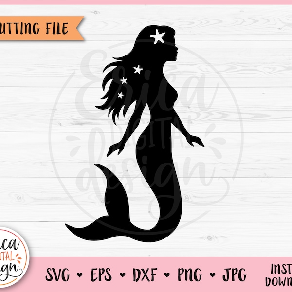 Mermaid Svg - Etsy