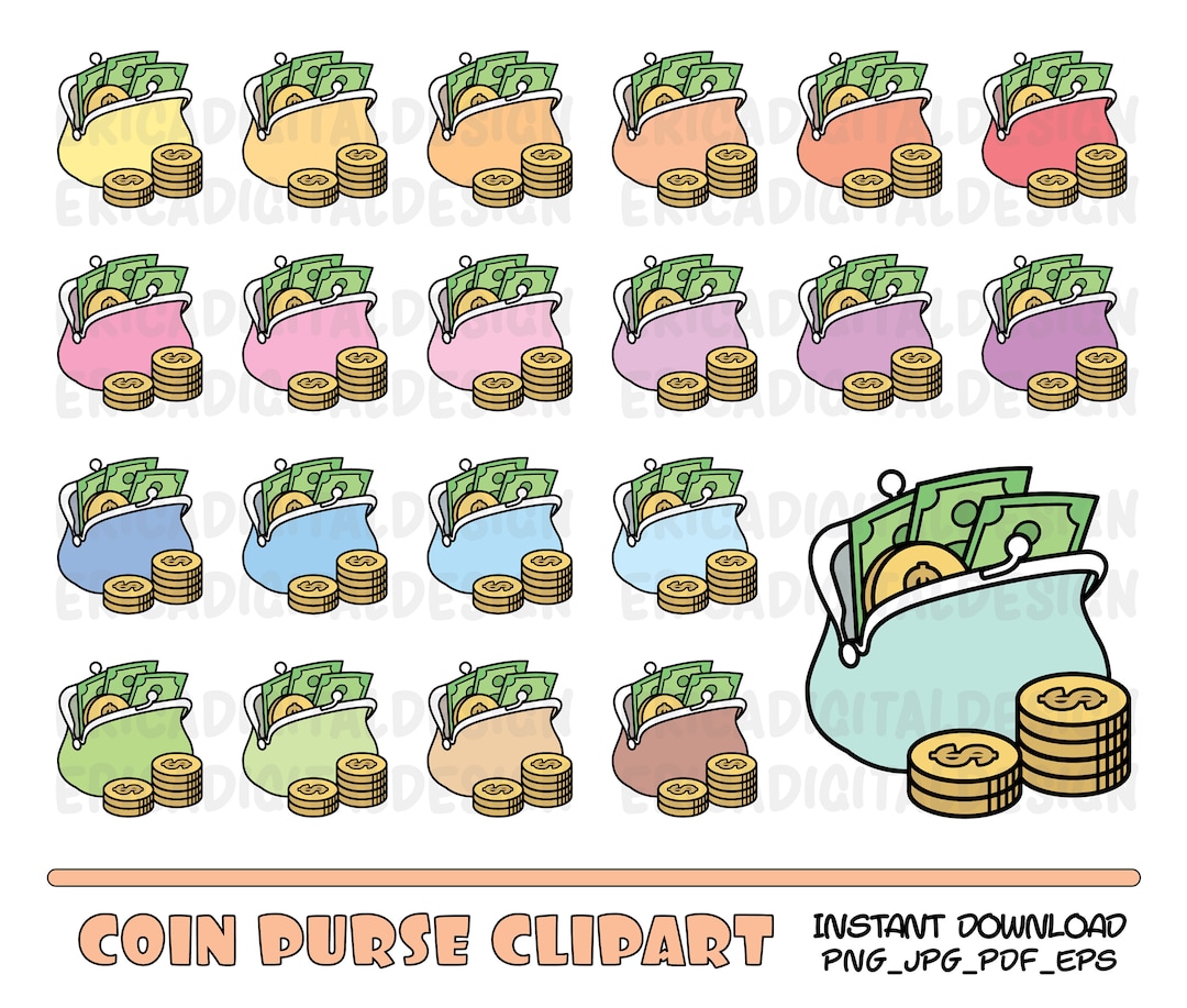Coin Purse Clipart Saving Money Clip Art Financial Clip Art Payday ...