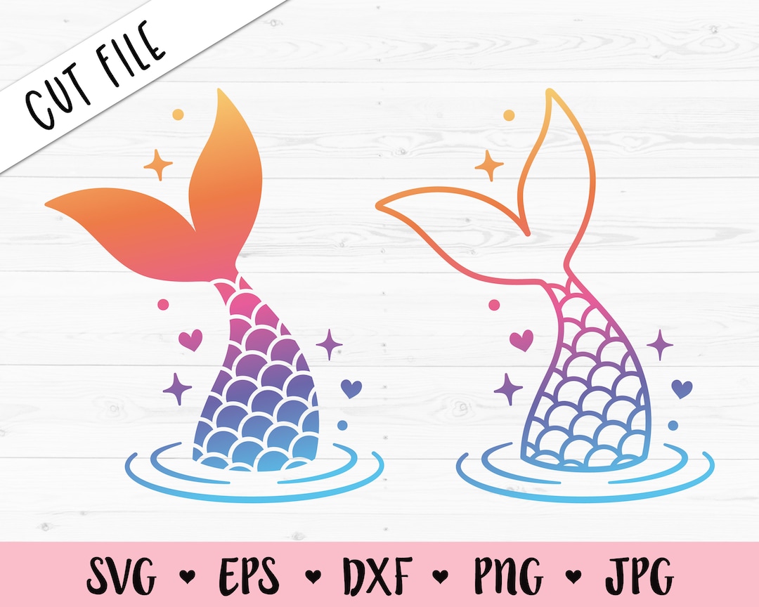 Mermaid Tail SVG Mermaid Cut File Mermaid Scales Birthday Party Girl ...