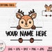 Cute Deer Clipart Split Monogram Layered SVG Cut File Cricut Silhouette ...