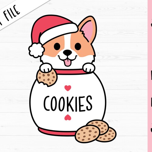 Christmas Corgi SVG Peeking Corgi Dog Cut File Funny Corgi - Etsy
