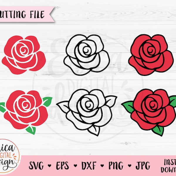 Roses Svg - Etsy