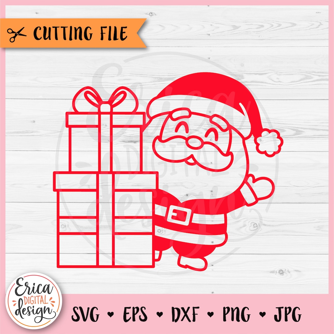 Santa SVG Cute Santa Cut File Cricut Silhouette Santa Claus Happy ...